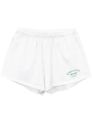 SPORTY & RICH Logo-Print Cotton Shorts