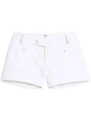 Ami Paris Raw Edge Hem Shorts For Women