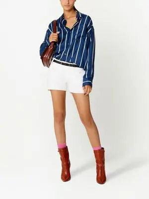AMI Paris Tweed Tailored Shorts - White