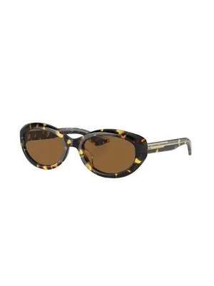 Oliver Spencer Tortoiseshell-effect Oval Sunglasses - Green