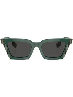 Burberry Check-print Sunglasses - Green