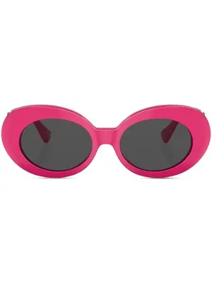 Versace Medusa Biggie Oval-frame Sunglasses - Pink