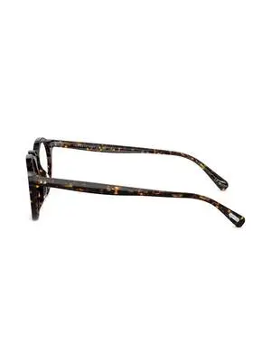 Oliver Spencer Tortoiseshell Club Round-frame Glasses - Green
