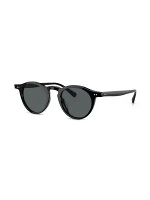 Oliver Spencer Square Round Sunglasses - Black