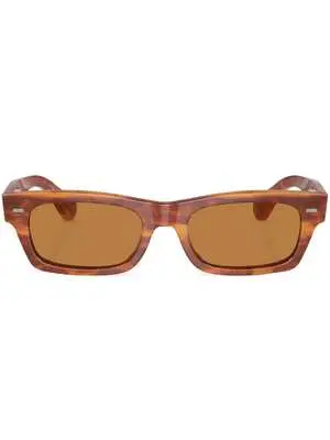 Oliver Spencer Oliver Peoples Davri Rectangle-Frame Sunglasses 174253 Sugi Tortoise