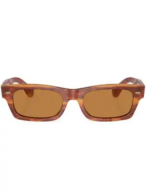 Oliver Spencer Oliver Peoples Davri Rectangle-Frame Sunglasses Green