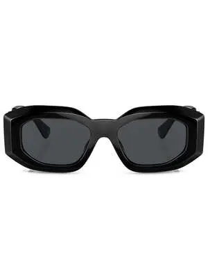 Versace Geometric-frame Tinted Sunglasses - Black