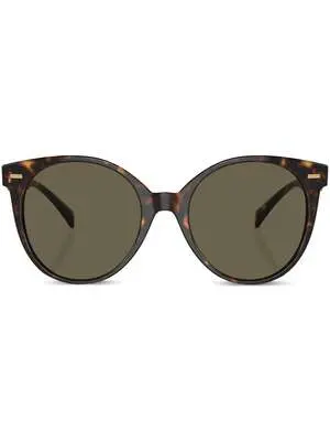 Versace Tortoiseshell Round Frame Sunglasses - Brown