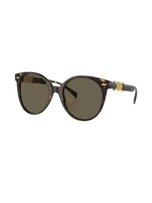 Versace Tortoiseshell Round Frame Sunglasses