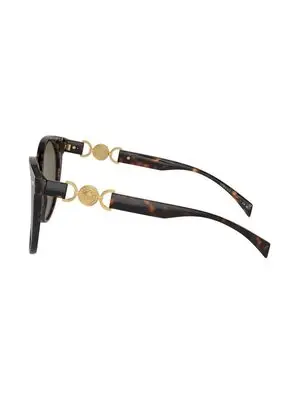 Versace Tortoiseshell Round Frame Sunglasses