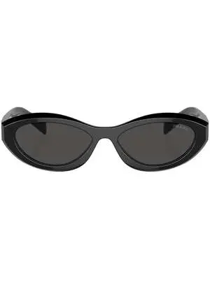 Prada Oval-frame Sunglasses - Black