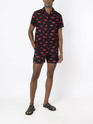 AMIR SLAMA Lips Pattern Shorts