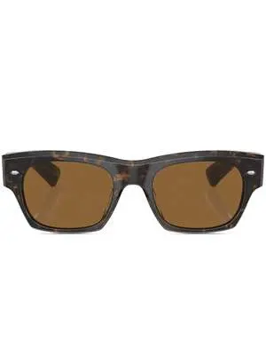 Oliver Spencer Oliver Peoples Kasdan Square-Frame Sunglasses 174753 Walnut Tortoise