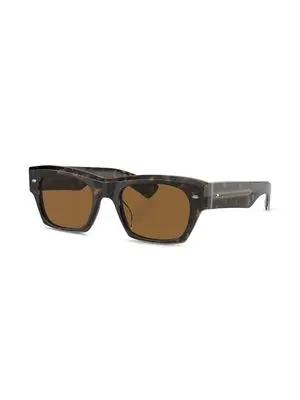 Oliver Spencer Kasdan Square-frame Sunglasses - Green