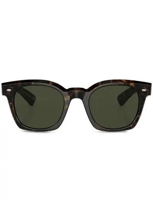 Oliver Spencer Oliver Peoples Merceaux Square Sunglasses 1747p1 Walnut Tortoise