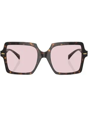 Versace Versace Eyewear Oversize-Frame Sunglasses Brown