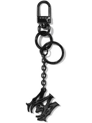 Amiri Logo Plaque Keychain - Black