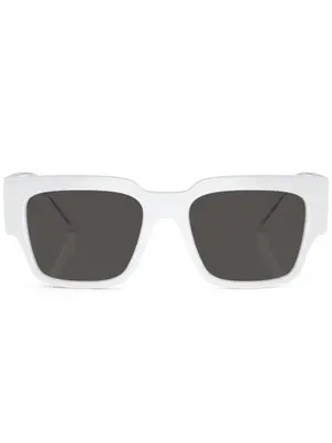 Dolce & Gabbana Logo-print Square-frame Sunglasses - White