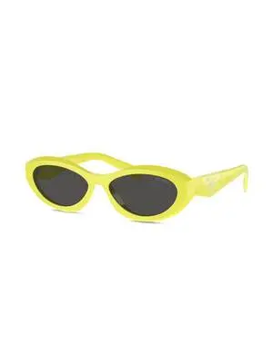 Prada Oval-frame Sunglasses - Brown