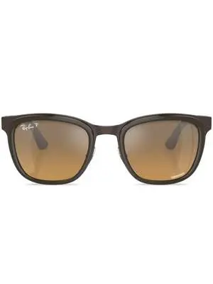 Ray-ban Clyde Round-frame Sunglasses - Brown