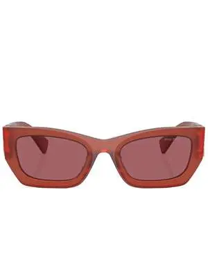 Miu Miu Rectangle-frame Sunglasses - Red