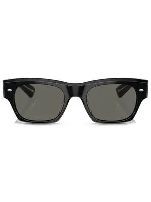 Oliver Spencer Kasdan Rectangle Sunglasses - Black