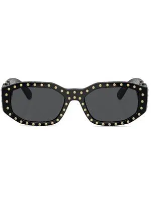 Versace Versace Eyewear Biggie Stud-Embellished Sunglasses 539787 Black