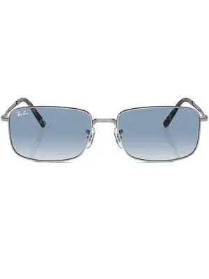 Ray-ban Square Frame Gradient Lenses Sunglasses - Silver