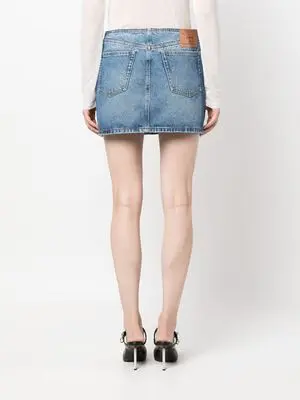 Y/project Belted Denim Miniskirt