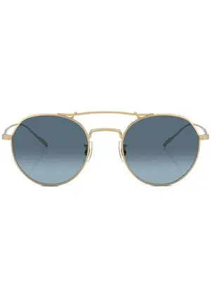 Oliver Spencer Reymont Round-frame Sunglasses - Gold