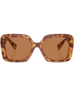 Miu Miu Square-frame Sunglasses - Brown