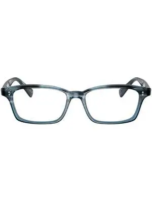 Oliver Spencer Rectangle-frame Eyeglasses - Blue