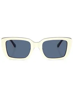 Tory Burch Logo-plaque Cat-eye Sunglasses - White