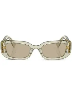 Miu Miu Rectangle-frame Tinted Sunglasses - Metallic