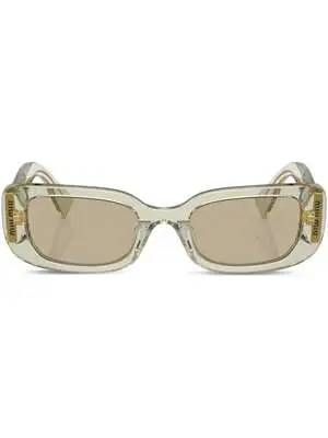 Miu Miu Miu Miu Eyewear Rectangle-Frame Tinted Sunglasses Neutrals
