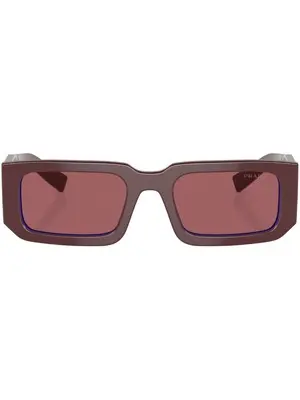 Prada Rectangle-frame Sunglasses - Red