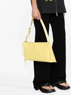 JIL SANDER Medium Folded Leather Shoulder Bag