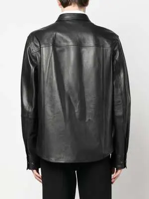 Alexander McQueen Chest-pocket Leather Shirt