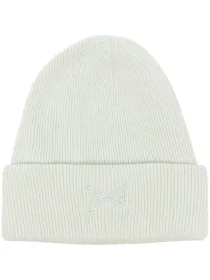BARRIE Embroidered-logo Knit Beanie - Green