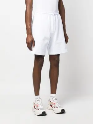 MSGM Logo-print Cotton Shorts - White