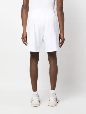 MSGM Logo-print Cotton Shorts - White