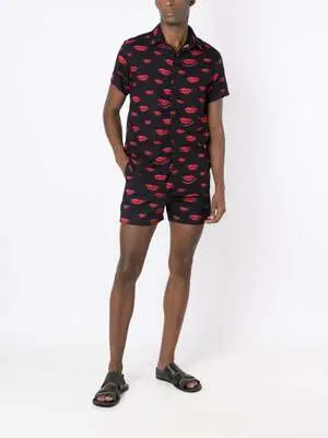 AMIR SLAMA Lips-print Short-sleeved T-shirt