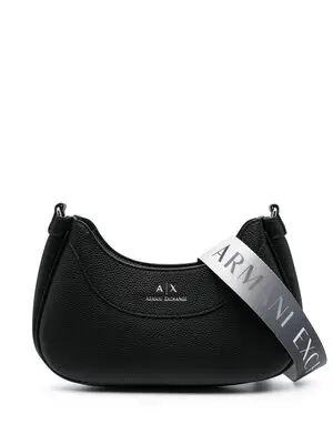 Armani Exchange Debossed-logo Leather Crossbody Bag
