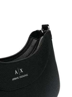 Armani Exchange Debossed-logo Leather Crossbody Bag