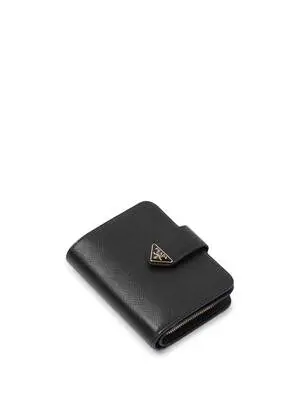 Prada Small Leather Logo-detail Wallet - Black