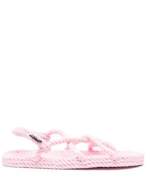 NOMADIC STATE OF MIND Twisted Raffia Sandals - Pink