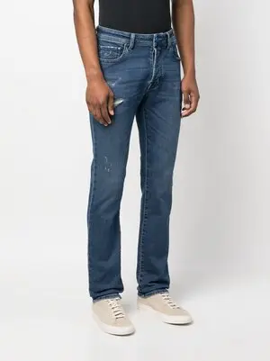 Jacob Cohen Ripped Straight-leg Jeans