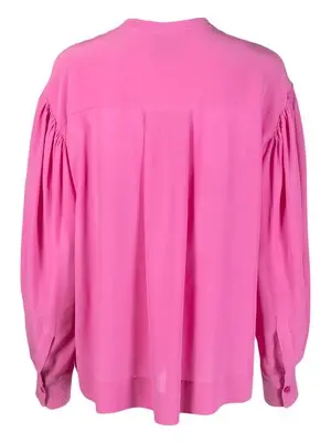 NUDE Long-sleeve Silk Blouse
