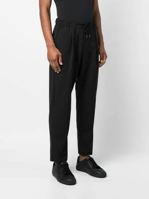 Herno Drawstring-waist Straight-leg Trousers - Black