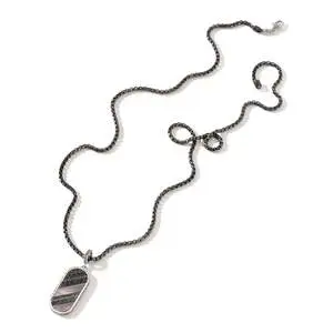 John Hardy Carved Tag Pendant Necklace